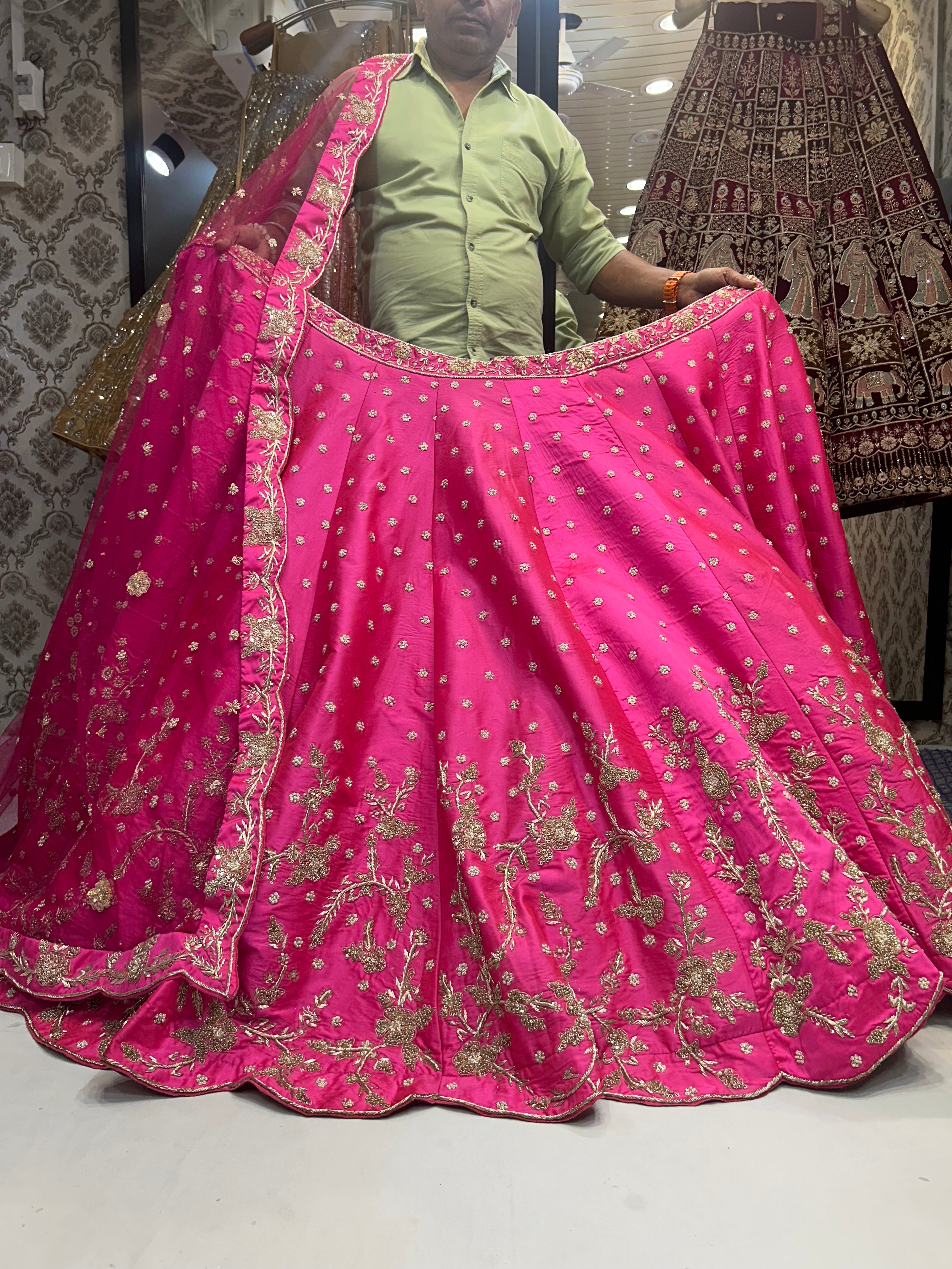 Fantastic Pink Handwork Lehenga – Shopping World